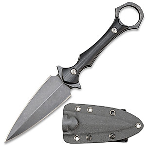 Ccanku C1292 Fixed Blade Knife,D2 Blade,G10 Handle EDC Knifes for Outdoor,Camping,Survival(Black) …