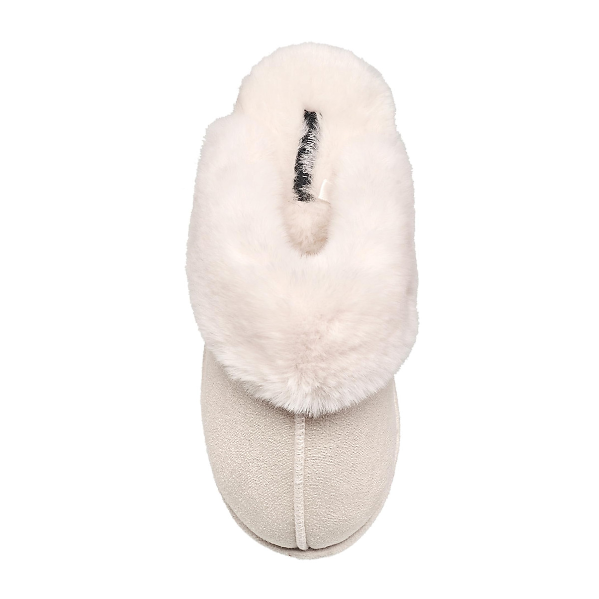 Nine West Scuff Slippers For Women, Extra Soft & Comfortable Winter House Shoes, Ivory, Medium 7-8