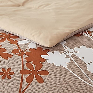 Yiran 3 Pieces Comforter Set with 2 Pillowcases Floral Comforter for Soft Microfiber Queen Size Bedding Set for All Seasons 90"x90"