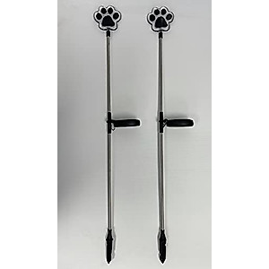 Set of 2 Clear Acrylic Dog Paw Solar Power Outdoor Garden Yard Stick Color Change LED Lights