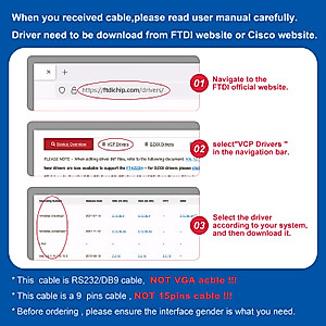 OIKWAN USB to RS232, USB Serial Adapter with FTDI Chipset,USB 2.0 to Male DB9 Serial Cable for Windows 11,10, 8, 7, Vista, XP, 2000, Linux and Mac OS(6ft)…