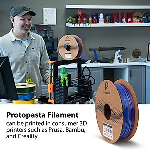 Protopasta Nebula HT PLA 3D Printer Filament 1.75mm 500g Multicolor Translucent Transition Glitter Filament; 3D Printing Filament on Recyclable Cardboard Spool for 3D Printers Like Creality Ender