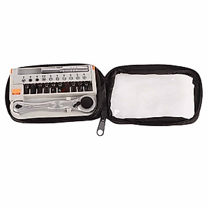 Zopsc 12 in 1 Portable Mini 1/4 Quick Ratchet Socket Wrench & Screwdriver Bits Set Hand Repair Tool for the Repairing and Maintenance of Household