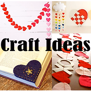 Playfully Ever After 2 inch Felt Hearts 45pc - Orange