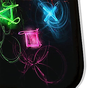 LUCKY&DONG Game Video Gaming Pattern Black Area Rugs, Bedroom Livingroom Sitting-Room Rug, Floor Pad Rugs Standing Mat, Children Play Rug Carpet Spa Bathroom Mats, Throw, 39x60inches( 100x150cm)