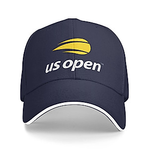Us Open Tennis 2023 Sandwich Cap Unisex Classic Baseball Capunisex Adjustable Casquette Dad Hat Navy Blue