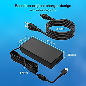 170W 20V 8.5A Laptop Charger Replacement for Lenovo Thinkpad P50 P51 P52 P53 P70 P71 P73 W540 W541 T540P P15 P17 P15V P15G T15G T15P P1 Power Adapter Supply Cord