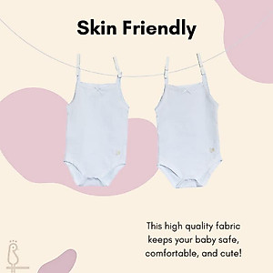 Feathers Baby Girls 100% cotton super soft One-piece Bodysuits 2-Pack