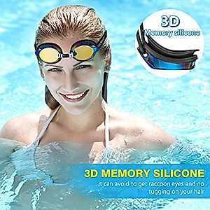 Portzon dynamics Swim Goggles , Anti Fog Clear No Leaking Flexible|UV Protection Swimming Goggles for Adult Men Women