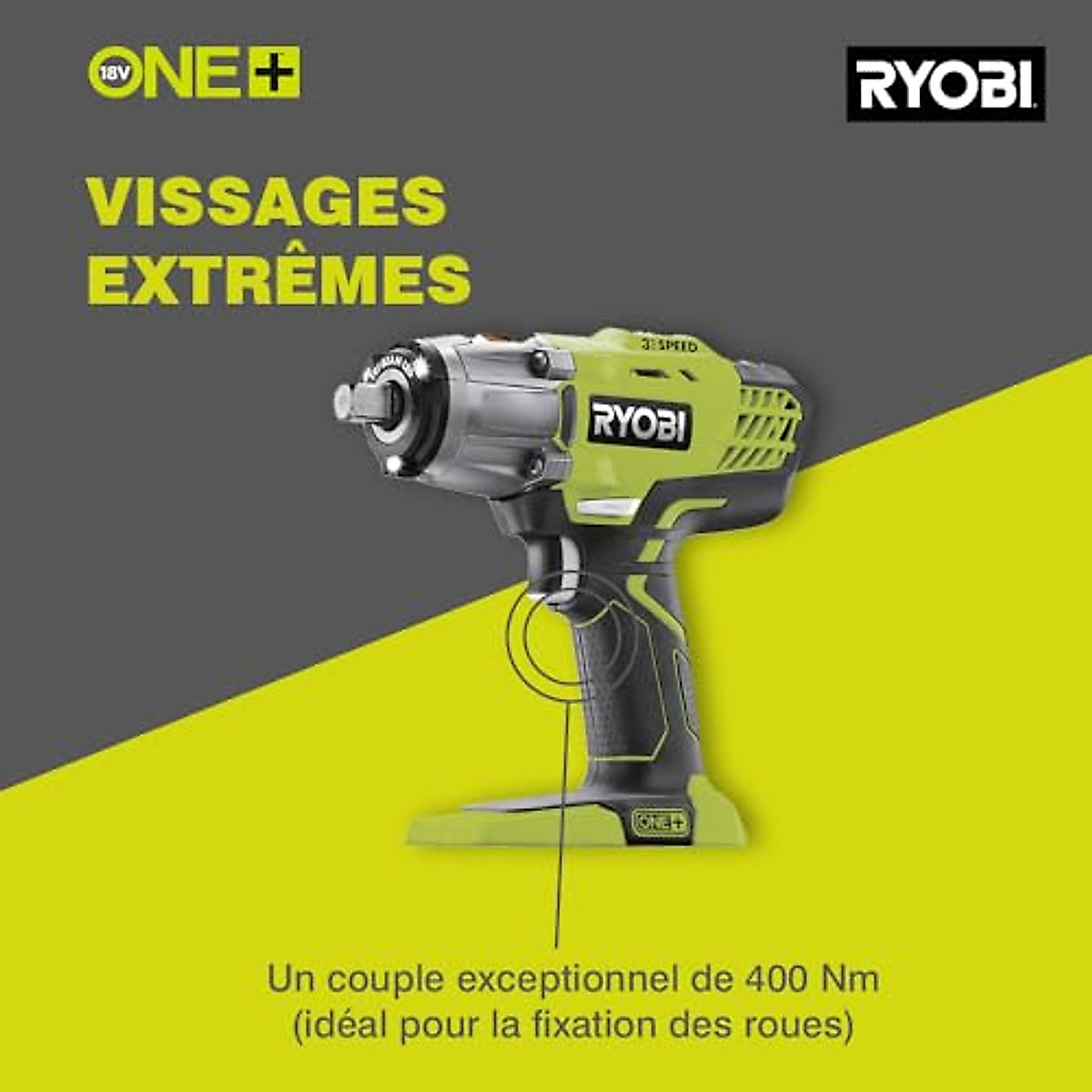 RYOBI R18IW3-0 18V ONE+ Cordless 3-Speed Impact Wrench (Body Only)