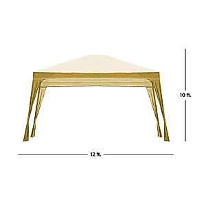 Coolaroo 446703, Camel Isabella Easy to Assemble Travel Canopy Gazebo Tent 10' x 12'