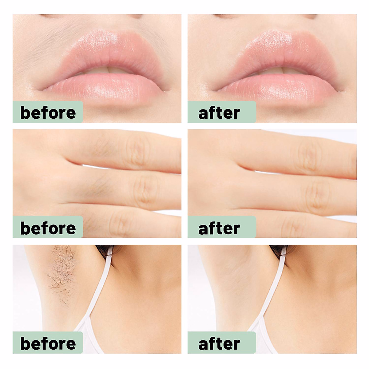 Facial Body Wax Strips Hypoallergenic All Skin Types Lip Hair Removal Wax Strip For Women Man At Home Waxing Kit with 72 Face Wax Strips + 4 Calming Oil Wipes