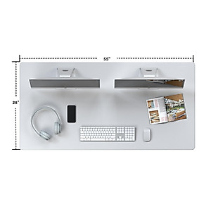 FLEXISPOT Whole Piece 55"x28" Desktop 1" Thickness Height Adjustable Desk Rectangular Tabletop White Board (55INCH White Top)