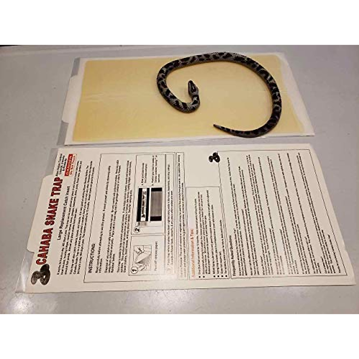 Snake Glue Board 3-Pack Commercial Grade for Large Cahaba Snake Trap, Made in USA