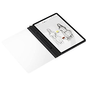 SAMSUNG Galaxy Tab S8+ Note View Cover, Protective, Touch Sensitive, Rests Over Tablet Screen, S Pen Holder, Magnetic, US Version, Black