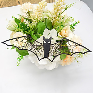 24Pcs Large Halloween Bats Decorations Hollow Out Bats Wall Decor, 3D Self-Adhesive PVC Scary Bat Stickers Halloween Party Indoor Supplies Waterproof Black Bats Wall Decals for Door Room Decor