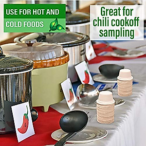 Upper Midland Products 2 oz Compostable Bagasse Souffle Cups, 200 Pack