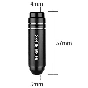 Handheld Spectroscope, Gemological Grating Diffraction Spectroscope, Eyepiece 5nm, Objective Lens 4nm, for Quick Gemstone Identification