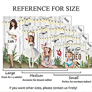 Mocsicka Cowboy 1st Birthday Backdrop Saddle Up Western Birthday Party Decoration This is My First Rodeo Backdround Party Banner Supplies Photo Props (7x5ft (82x60 inch))