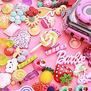 Slime Charms Cute Set - Charms for Slime Assorted Fruits Candy Sweets Flatback Resin Cabochons for Craft Making, Ornament Scrapbooking DIY Crafts (Candy)
