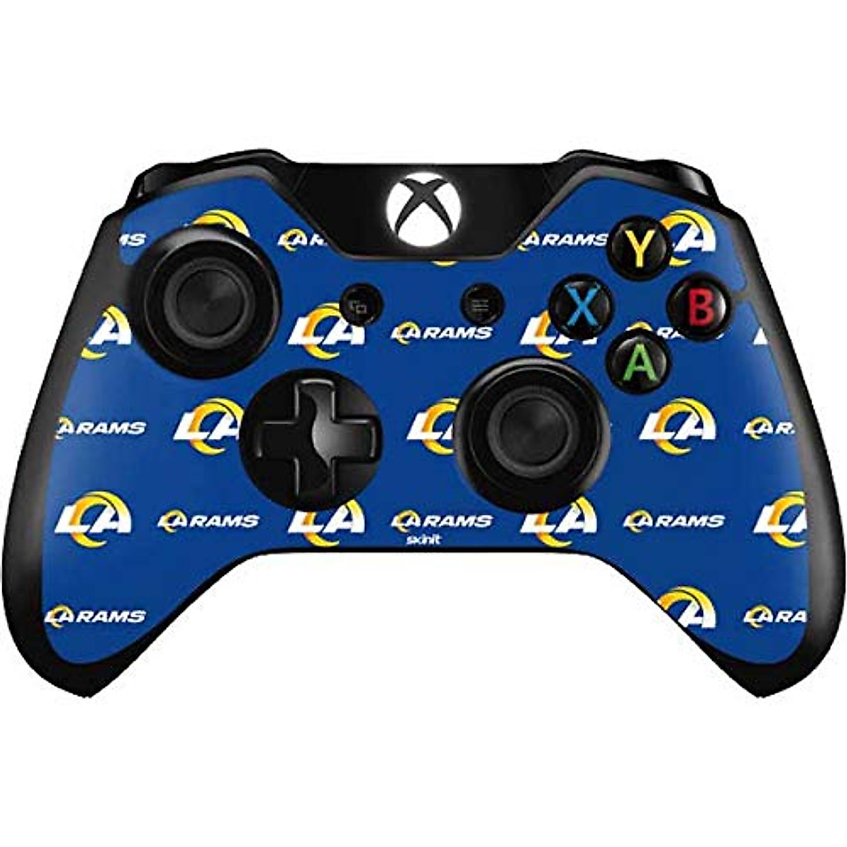 Skinit Decal Gaming Skin Compatible with Xbox One Controller - Officially Licensed NFL Los Angeles Rams Blitz Series Design