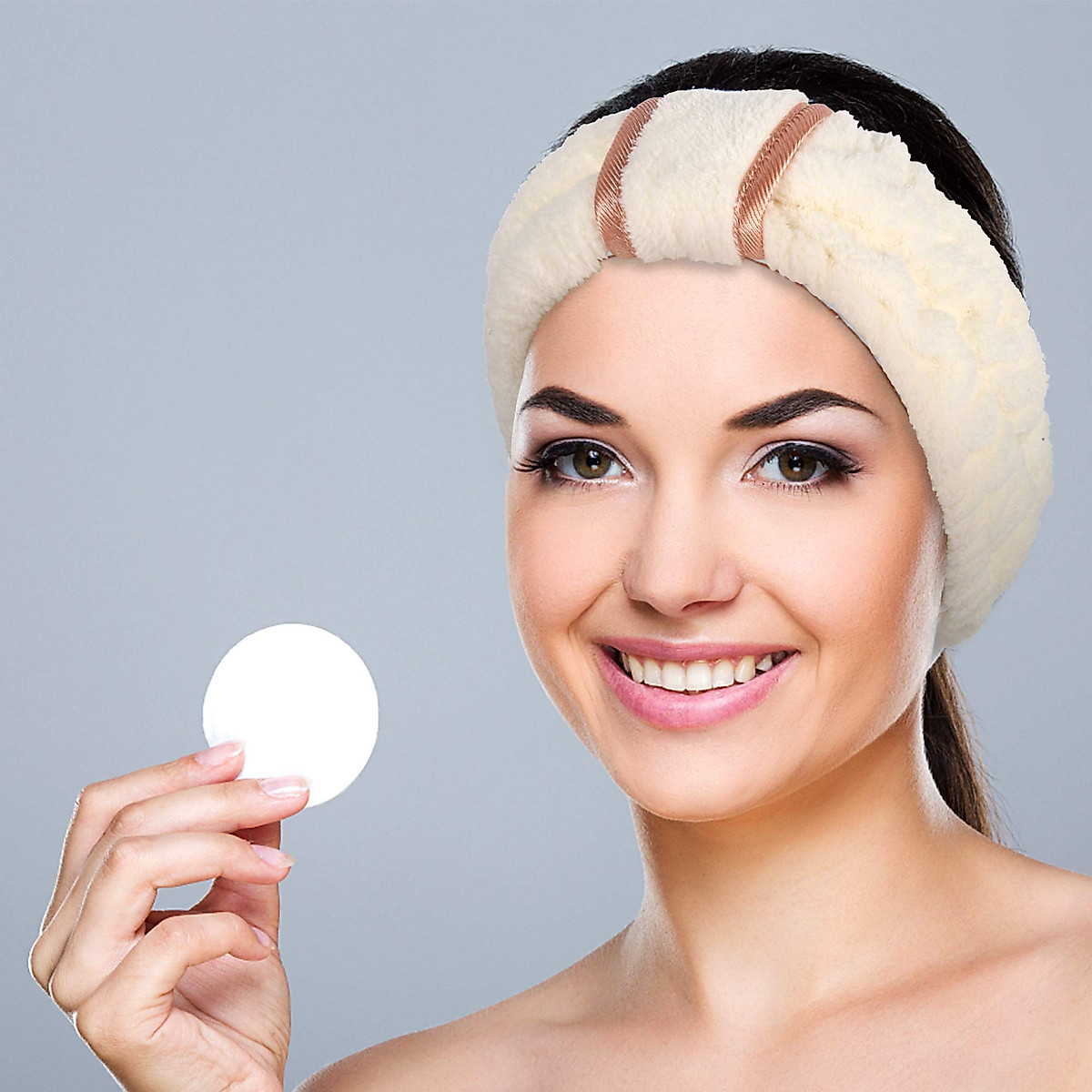 DOOBO 6pcs Microfiber Hairband, Fluffy Face Wash Headbands for Women, Spa Headbands for Skin Care, Yoga, Running, Exercise, Absorbent & Comfortable