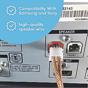 6 Pieces Wire Cord Cable JST Connectors for Sony and Samsung Home Theater Speaker 4.2mm Tool-Free Quick Splice connectors Made in The USA