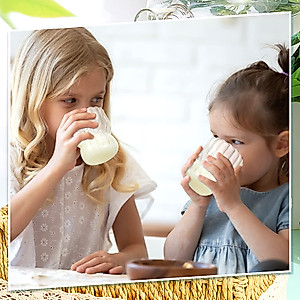 4 Pieces Ripple Drinking Glasses Set 8.8 oz Ribbed Glassware Glass Cups Vintage Fluted Glassware Ribbed Coupe Glass Origami Style Glass Cup Coffee Mug for Cocktail, 4 Glass Straws and Straw Brush