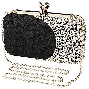 UBORSE Women Clutch Bag Rhinestone Bling Sequin Evening Bags Vintage Crystal Beaded Wedding Cocktail Party Purse