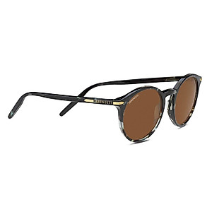 Serengeti - Leonora, Shiny Striped Brown, Mineral Polarized Drivers Gradient Cat 2 to 3, Medium, Sunglasses, Feminine, Adult