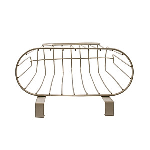 Spectrum Ashley Over The Cabinet Plastic Bag Holder (Satin Nickel Powder Coat) - Grocery & Recycling Bag Dispenser for Kitchen, Bathroom, Under Sink, Home, & Apartment Organization