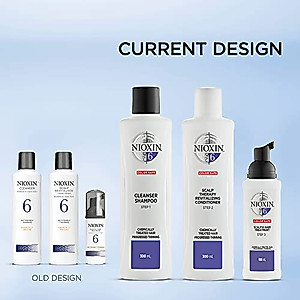 Nioxin System 6 Cleanser Shampoo, Bleached & Chemically Treated Hair with Progressed Thinning, 33.8 Fl Oz (Pack of 1)