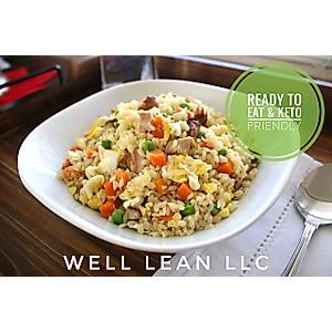 Well Lean Konjac Rice Keto Pasta - Low Carb Keto Rice Plant Based 100% - USDA Organic Premium Konjac Shirataki Rice - Low Carb Rice - Keto Rice Carb Free, No Carb Rice Alternative, 6 Pack, 12 Servings