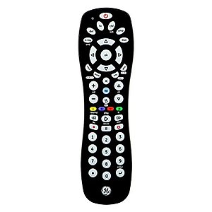 GE Universal Remote Control for Samsung, Vizio, Lg, Sony, Sharp, Roku, Apple TV, TCL, Panasonic, Smart TVs, Streaming Players, Blu-Ray, DVD, 6-Device, Black, 34459