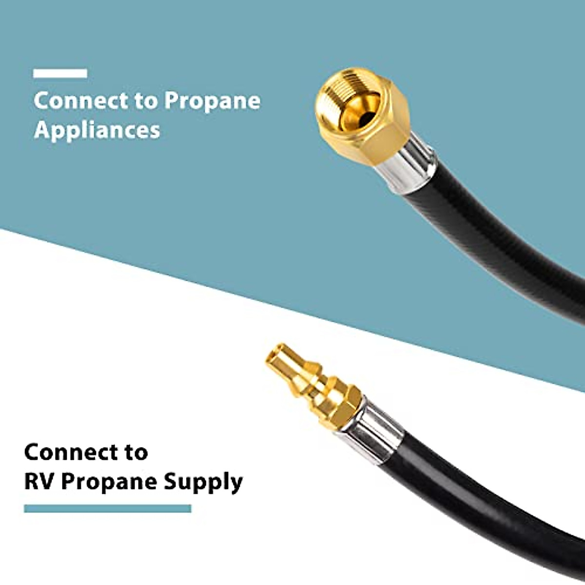 SHINESTAR 24FT RV Propane Quick Connect Hose for Camp Chef Stove, Royal Gourmet Table Top Griddle, Pit Boss Two-Burner Grill, Fire Pit and More