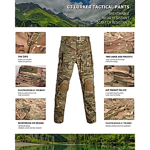G3 Combat Pant with Knee Pads Tactical Pants Airsoft Multicam Camo Clothes Rip-Stop Paintball Hunting Trousers (Cp)