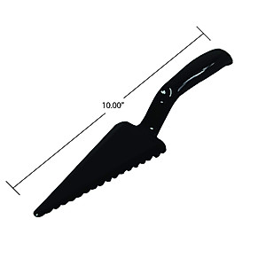 Sabert Pie or Cake Cutter, Black, Durable Plastic, Disposable, 72 Count
