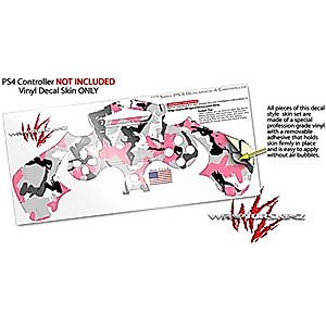 WraptorSkinz Skin Compatible with Sony PS4 Dualshock Controller PlayStation 4 Original Slim and Pro Sexy Girl Silhouette Camo Pink (Controller NOT Included)