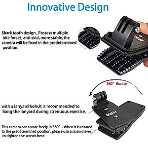 Backpack Clip Mount with Phone Holder Accessories for GoPro Hero 11 10 9 8 7 6 5 Black Akaso Sony Action Camera and iPhone Samsung Smartphones,Outdoor First View Live Video Shooting