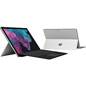Microsoft - Surface Pro with Black Keyboard – 12.3” 2736 x 1824 Touchscreen – Intel Core m3-7Y30 – 4GB Memory – 128GB SSD - Platinum - Windows 10 Home - 1 Year Extended Seller Warranty
