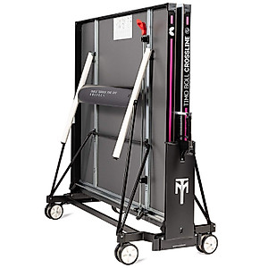 Butterfly Timo Boll Crossline Outdoor Ping Pong Table | 3-Year Warranty | Made in Germany | Outdoor Table Tennis Table | Adjustable Ping Pong Net Set, Grey