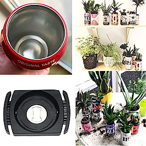 Two-in-one Manual Cutting Can Opener for Beer, Iced Coffee, Soda, Canned Wine & Cocktails, Energy Drinks Can Top Remover for 8-19 Oz Beverage Cans, Household Bar Tool(Black)