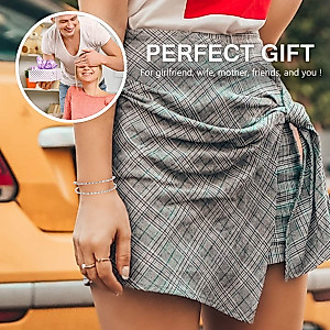 NTLX Crystal Bracelet for Women – Rhinestone Bangle Bracelet – Silver Plated - Flexible & Adjustable – Two Row - Bridal, Wedding, Prom, Party, Pageant, Evening, Casual, Bracelet - with Gift Box