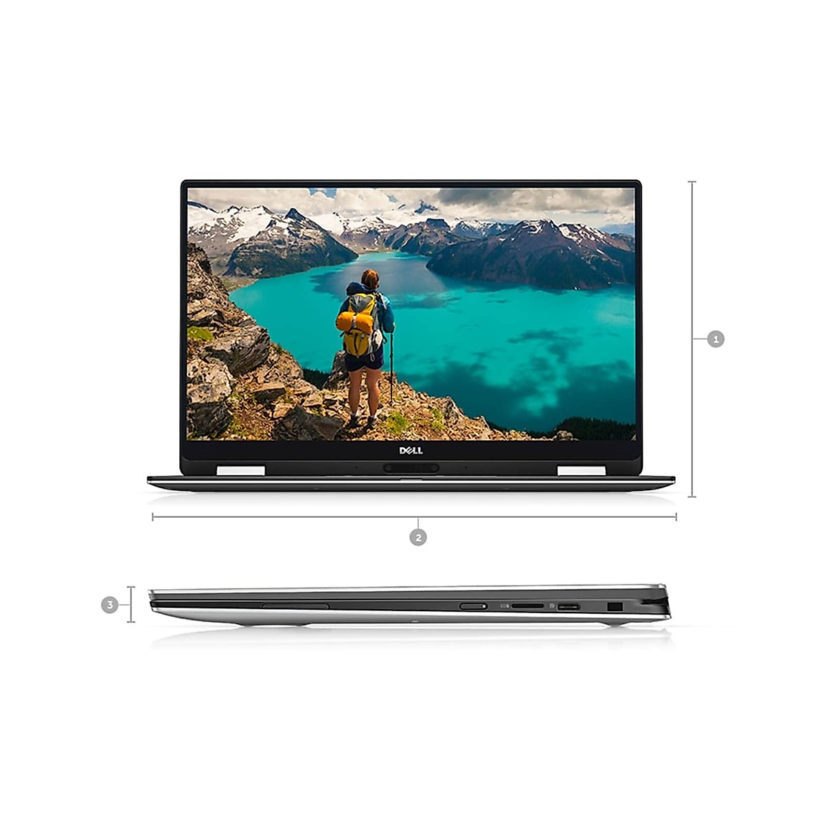 Newest Dell XPS 9365 QHD+ (3200 x 1800) Touch Screen 2-in-1 Laptop Notebook Convertible Tablet PC (Intel Core i7-7Y75, 16GB Ram, 512GB SSD, Camera, WiFi) Windows 10 (Renewed)