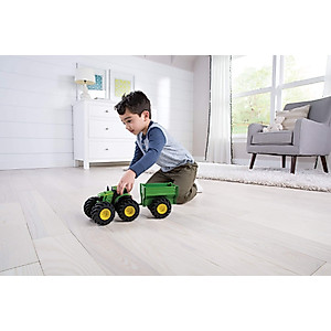 John Deere Monster Treads Lights & Sounds 8 Inch Tractor with Wagon