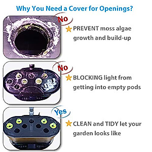 Ulrempart Plant Spacer Kit (25 Pack) for AeroGarden Plant Deck Openings, Platform Cover Lid Accessories, Compatible with Harvest, Bounty, Farm, Extra, Ultra All Models Grow Deck Openings, Gray Color