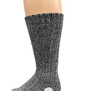 Sierra Socks Thick Hiking Wool Socks, Gift for Father (Charcoal, Large)