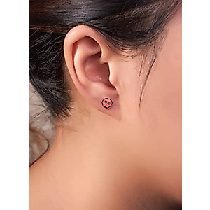 Earrings For Girls, Ladybug Hypoallergenic Earrings for Girls, Stud Screw On Safety Backs, Stainless Steel Ultra Sensitive Ears Post For Kids, Toddlers, Little Girls, Teens