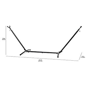 Amazon Basics Heavy-Duty Hammock Stand, Includes Portable Carrying Case, 9-Foot, Black