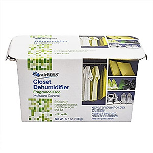 airBOSS Closet Dehumidifier, For Storage Closets and Small Spaces, Fights Mildew and Odors